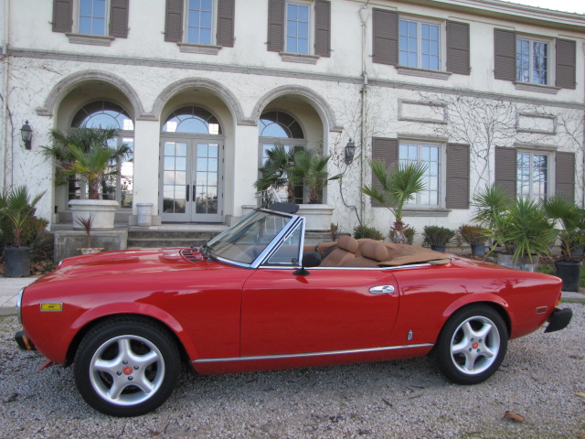 Red Fiat 124 Spider - CLASSIC CARS LTD, Pleasanton California